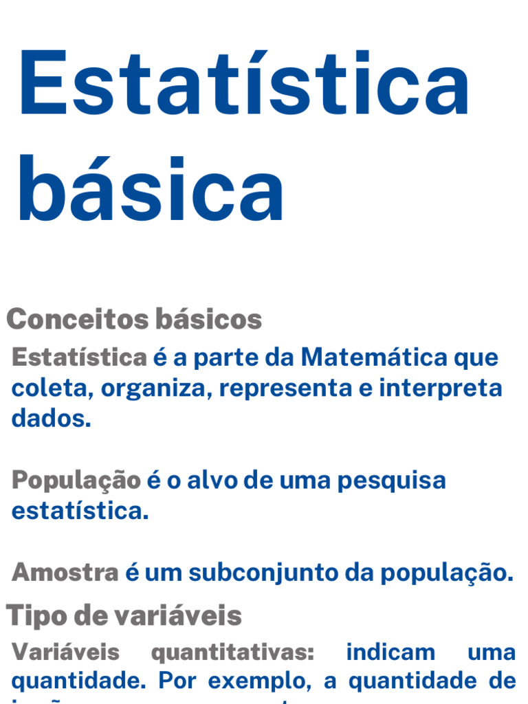 Estatistica Basica | PDF