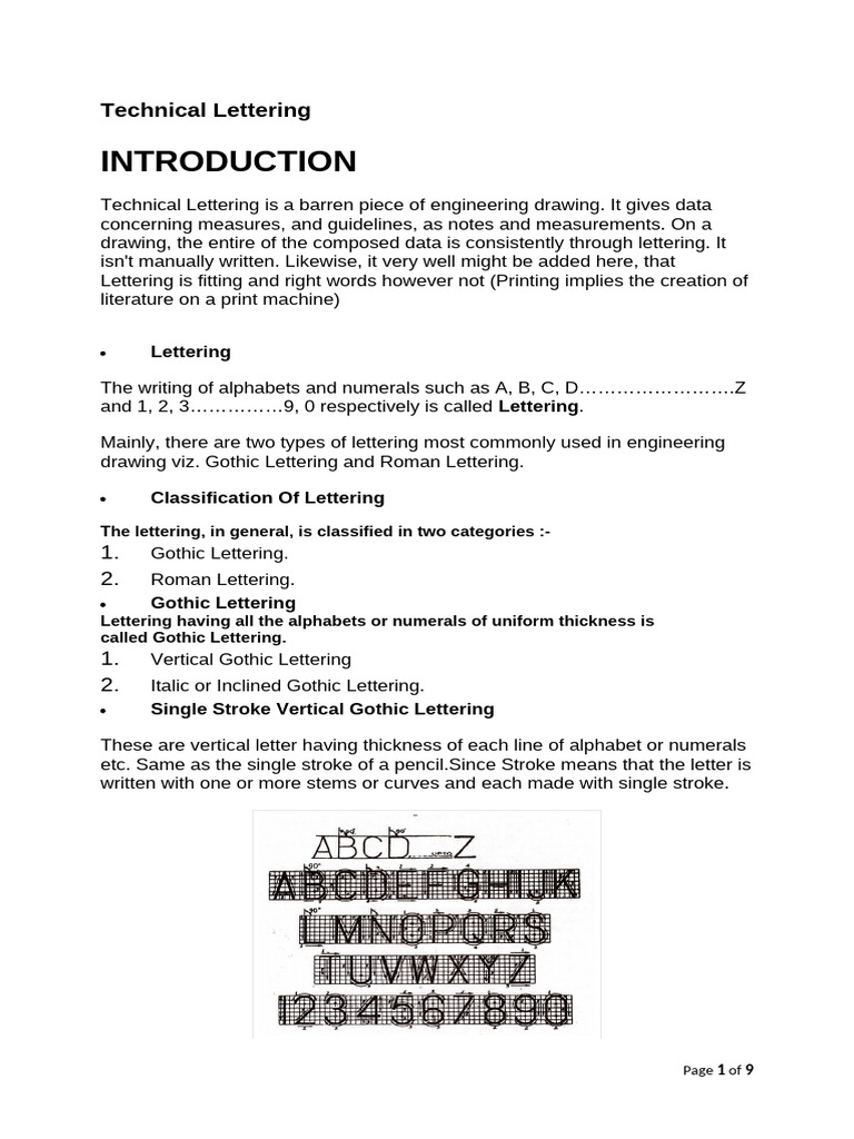 Technical Lettering | PDF