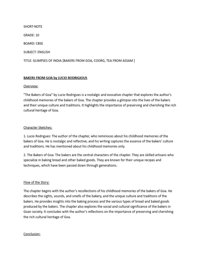 Glimpses of India - Short Notes | PDF