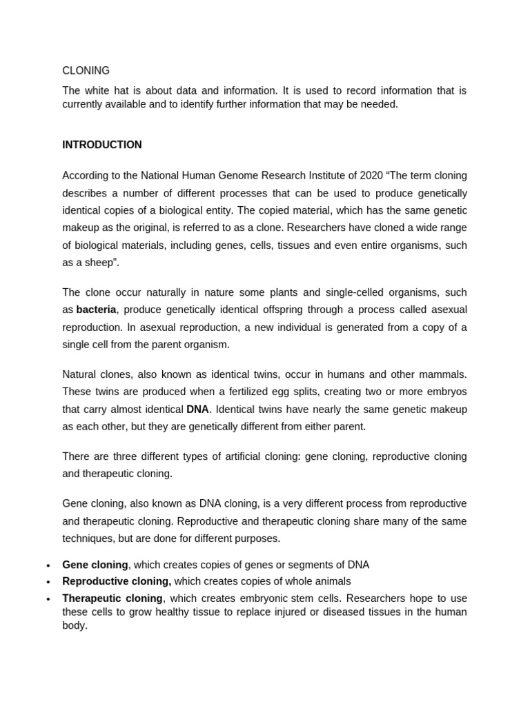 CLONING | PDF