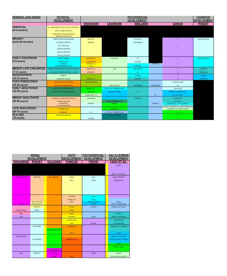 hbse I development theory matrix | PDF