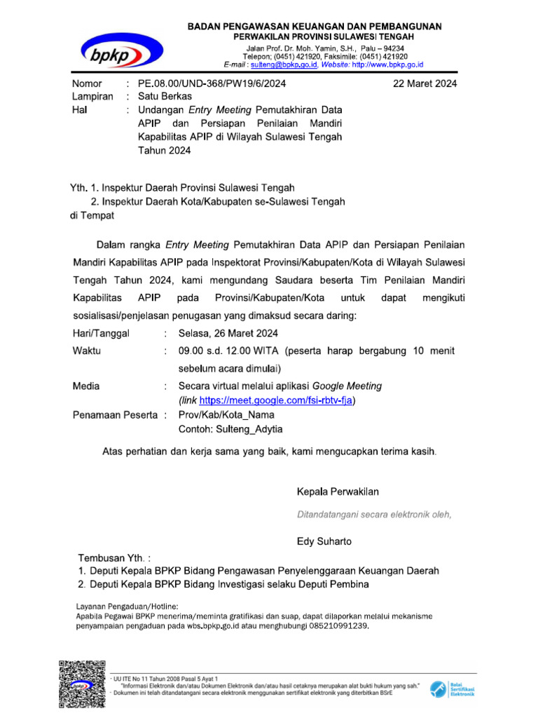 Und - Entry Meeting PK APIP 2024 - Signed | PDF