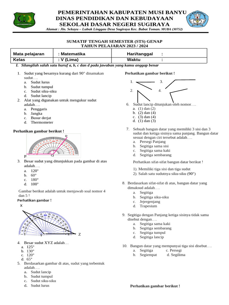 Soal MTK STS 2 | PDF