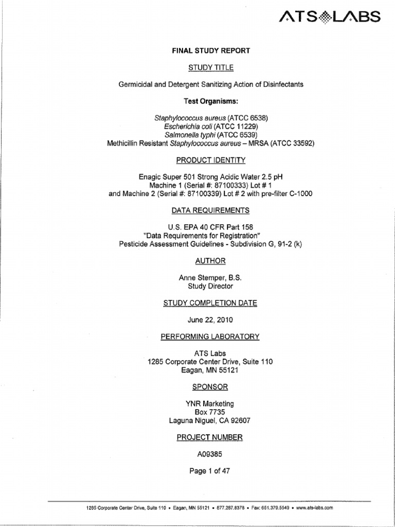 ATS Lab 2.5pH Test PDF | PDF