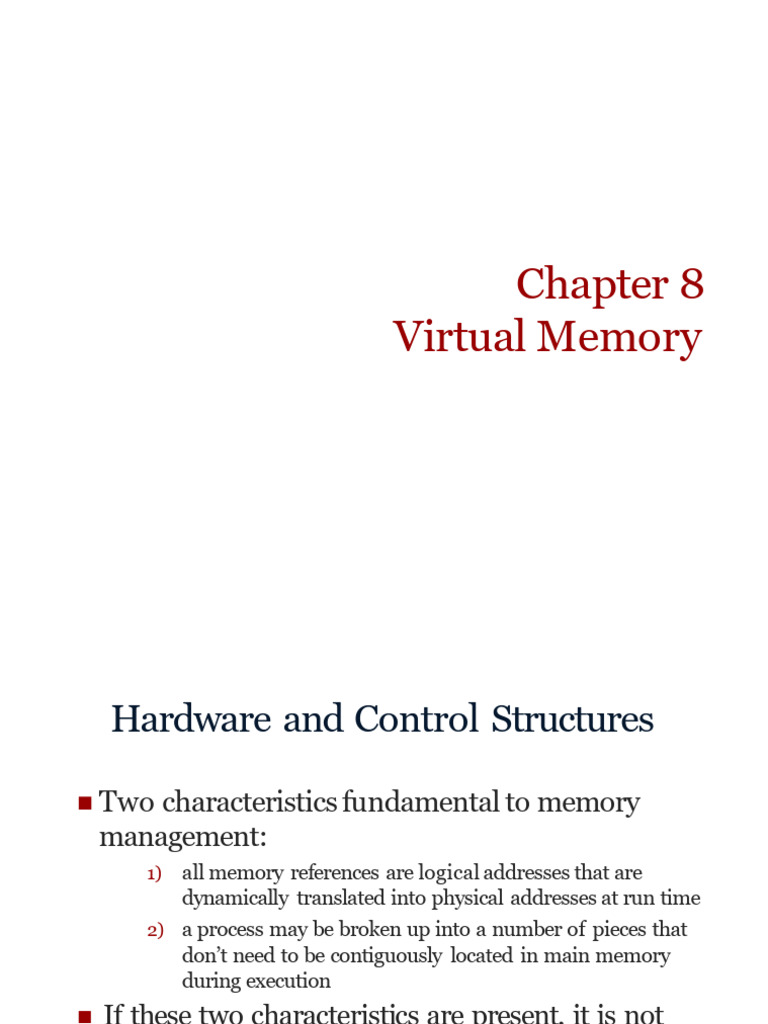 VirtualMemory OS Stallings - Modified | PDF | Process (Computing) | Software Engineering