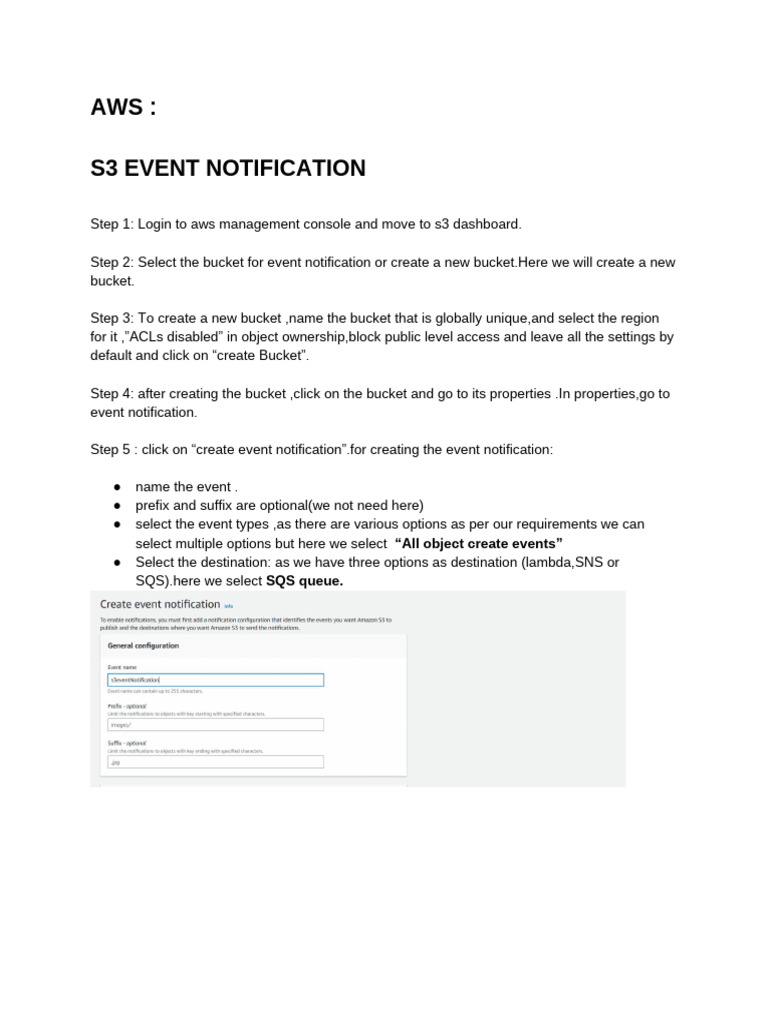 Aws Lab - s3 Event - Notification | PDF Aws Lab - s3 Event - Notification | PDF