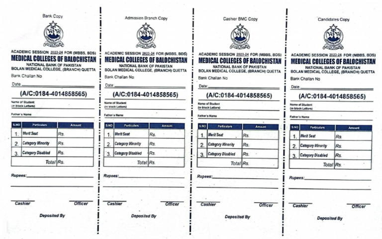 Bank Challan | PDF