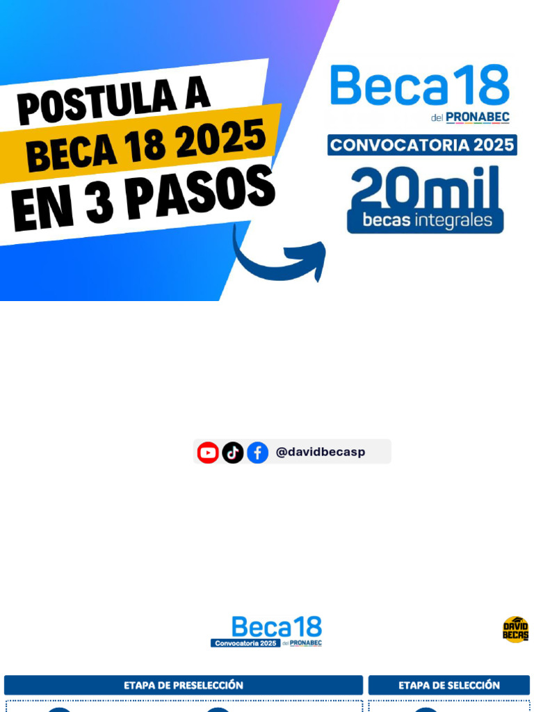 Postula A Beca18 2025 en 3 Pasos | PDF