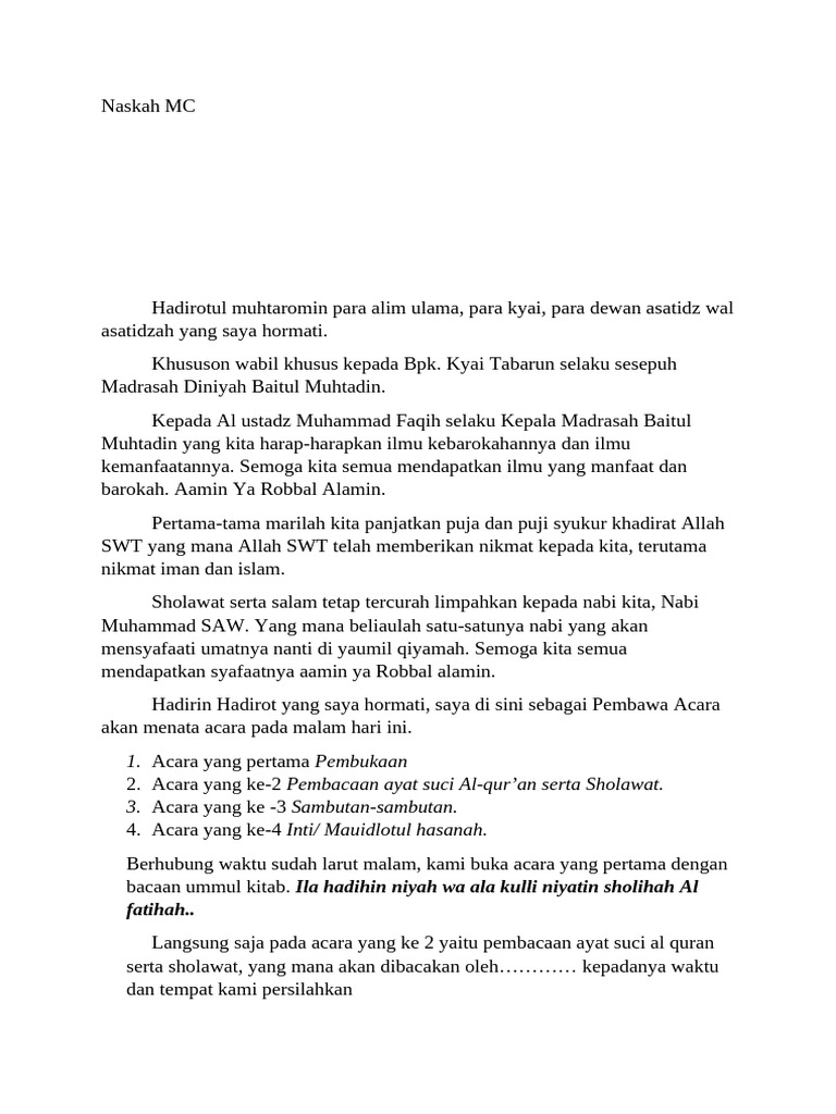 Naskah MC | PDF