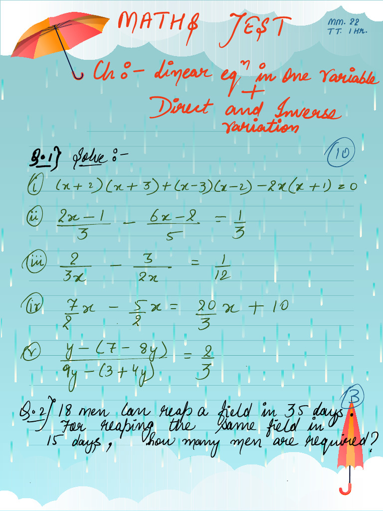Maths Test | PDF