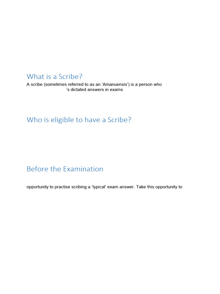 Guidelinesfor Scribes A4 Interim Mar 17 | PDF | Learning Disability | Business