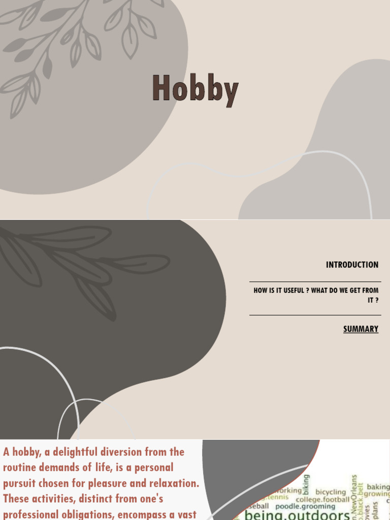 Hobby Presentation | PDF
