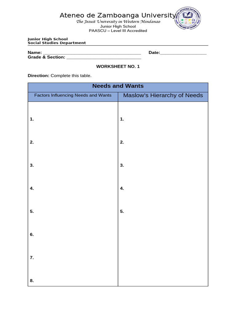 Worksheet-No 1 | PDF