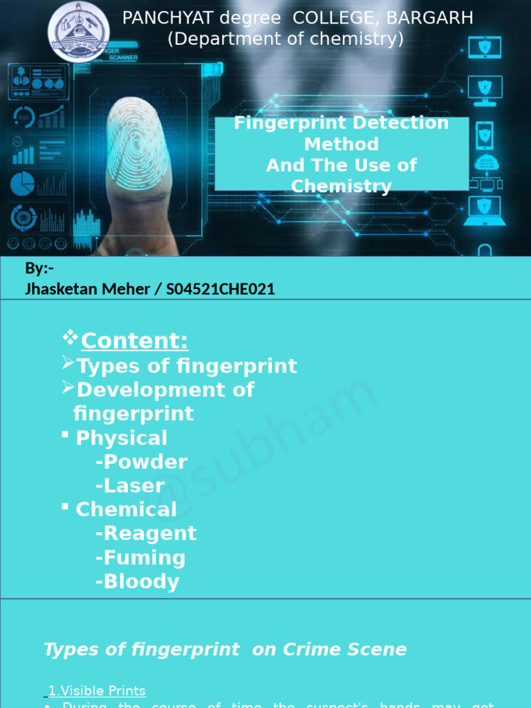 Finger Print Detection Pdf