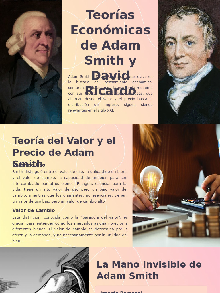 Teorias Adam Smith y David Ricardo | PDF