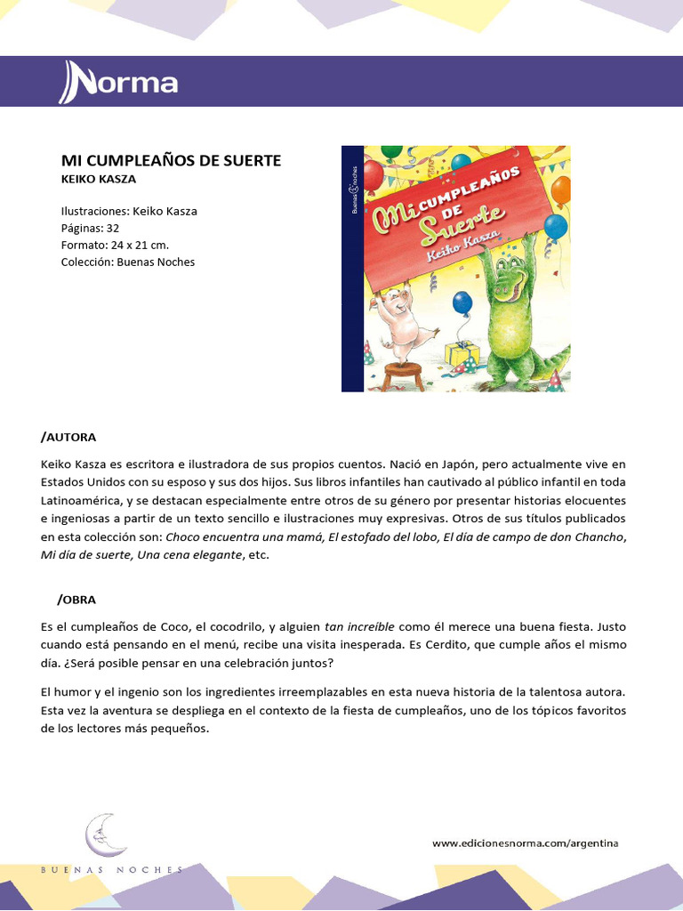 Mi Cumpleaños de Suerte: Actividades y Cuento | PDF | Cumpleaños
