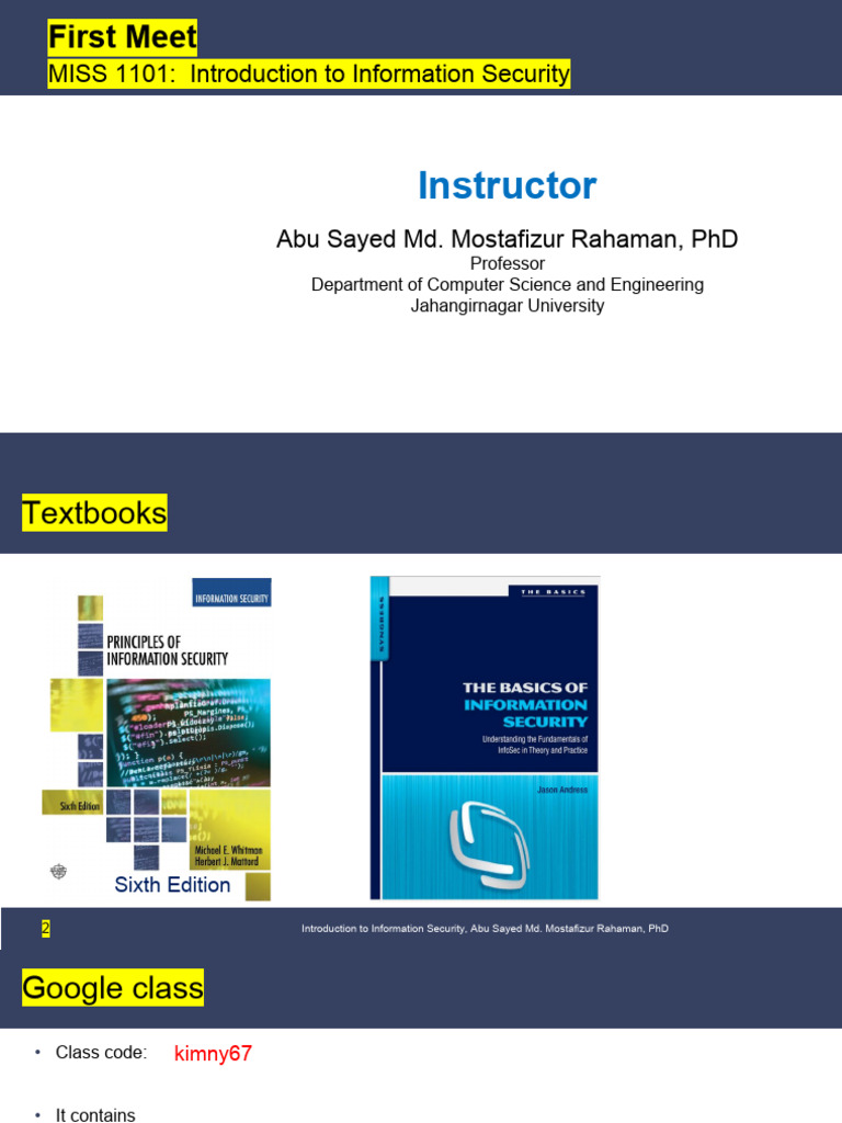 IIS Lecture 1 | PDF
