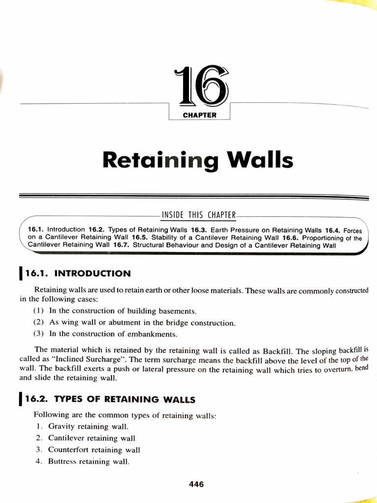 Earth Retaining Structure. | PDF