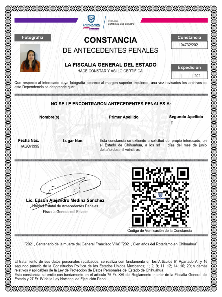 Muestra: Constancia | PDF