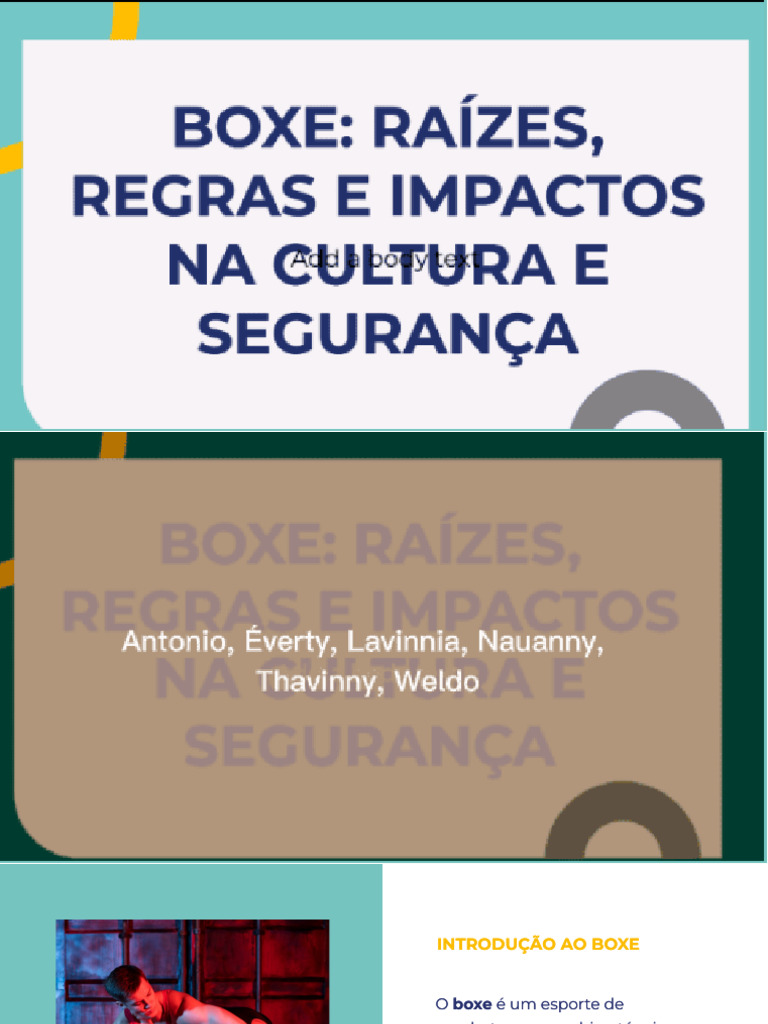 Slidesgo Boxe Raizes Regras e Impactos Na Cultura e Seguranca ...