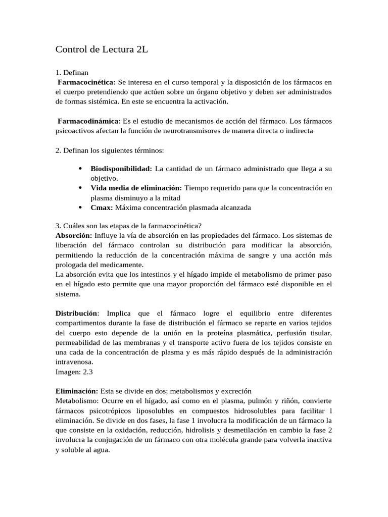 Control de Lectura 2 L | PDF