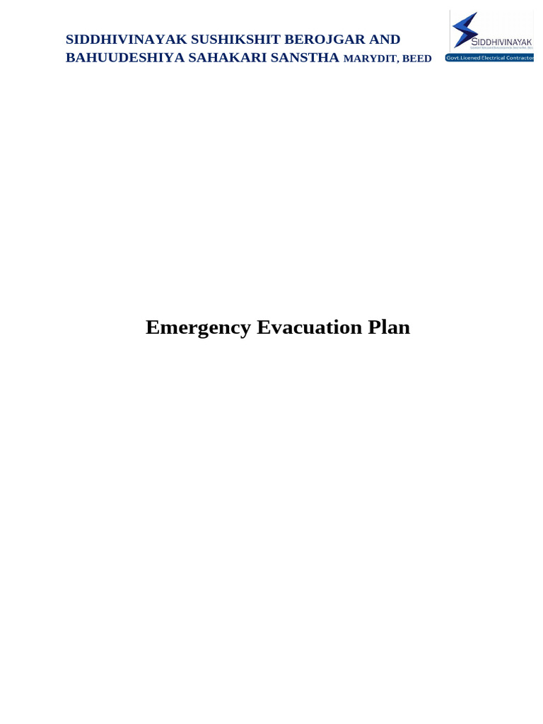 Emergency Evacuation Plan | PDF | Emergency | Technology & Engineering