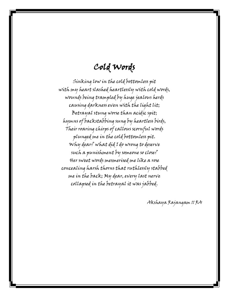 Betrayal Poem | PDF