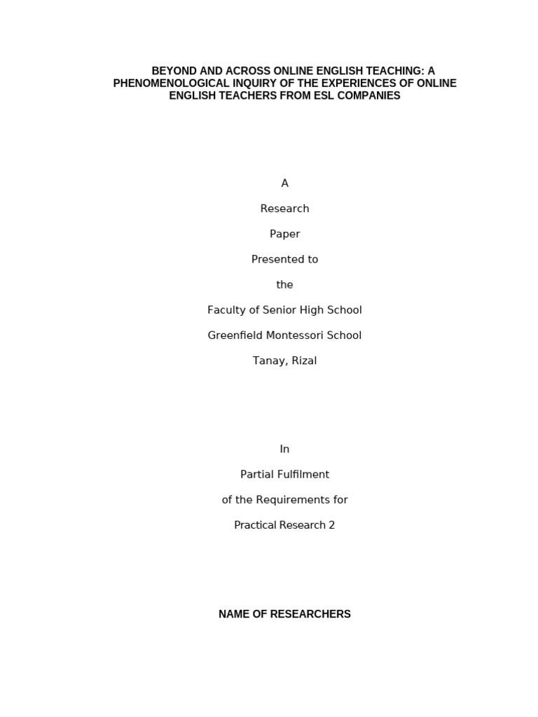 SAMPLE-RESEARCH-FORMAT- | PDF