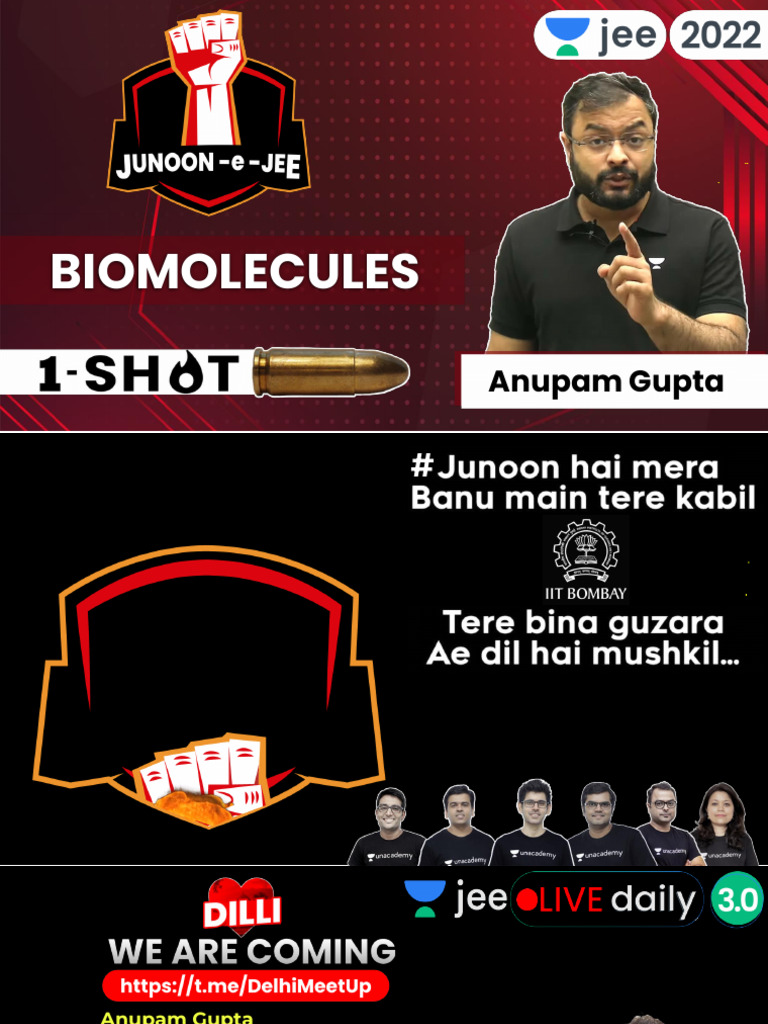 Junoon-e-JEE - (JLD 3.0) - Biomolecules - Feb | PDF