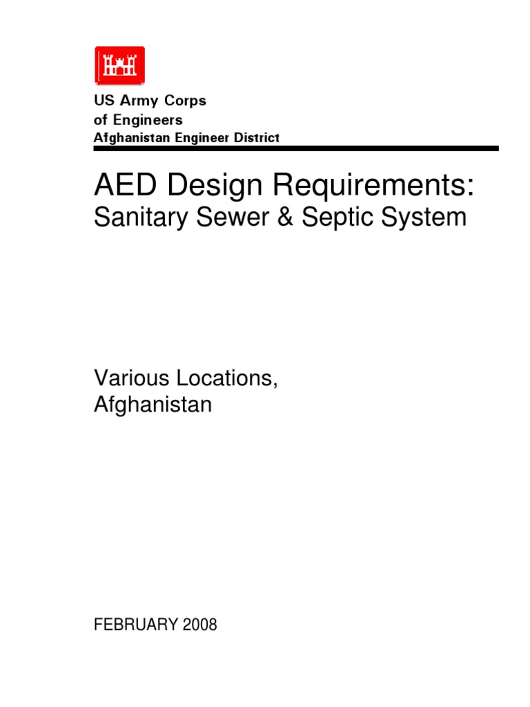 AED Design Requirements:: Sanitary Sewer & Septic System | PDF ...