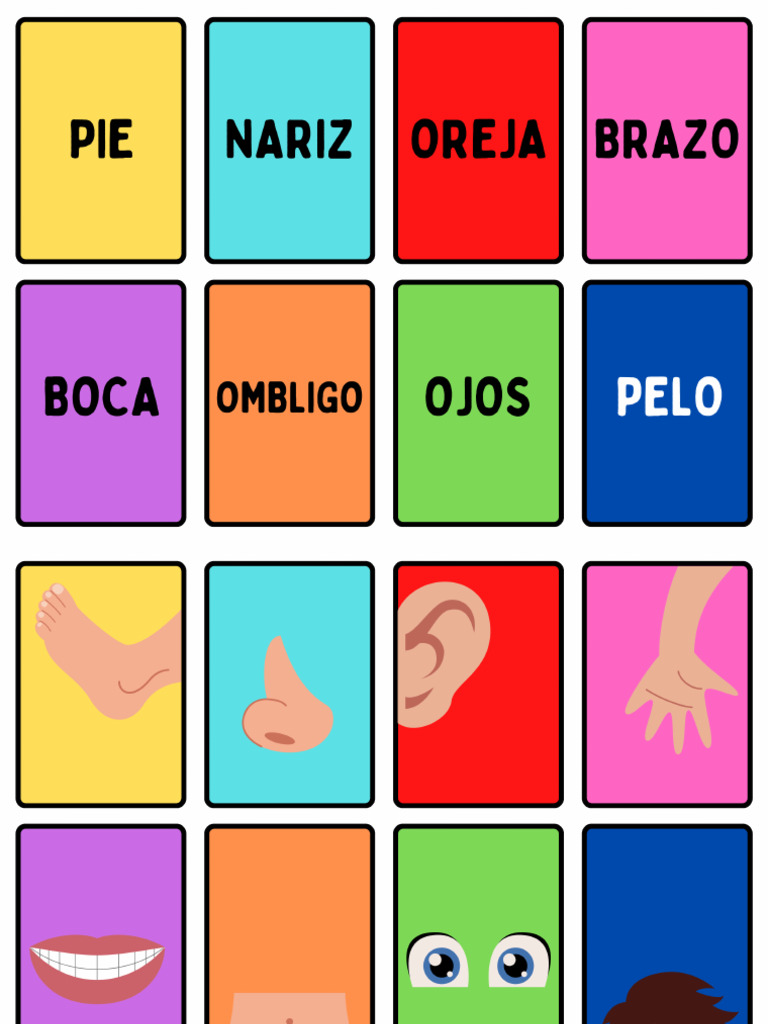 Tarjetas Educativas Memoria de Números Ilustrado Colorido | PDF