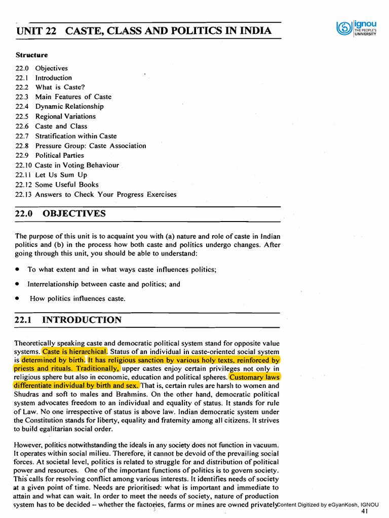 Caste and Class | PDF