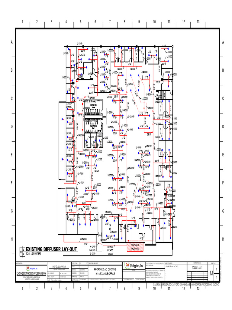EXISTING DUCTING &DIFFUSER PLAN LAYOUT | PDF