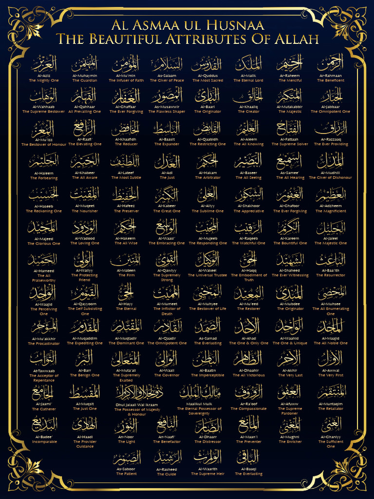 99 Names of Allah - 1 | PDF | Allah | Religious Faiths