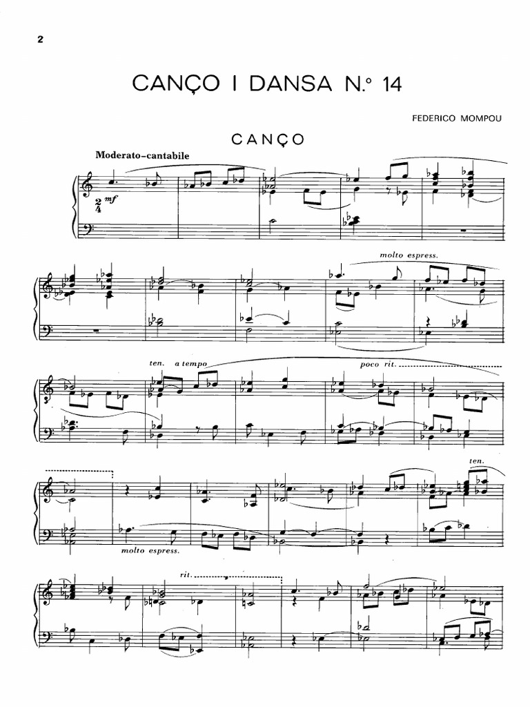 Mompou Cancion Y Danza Pdf