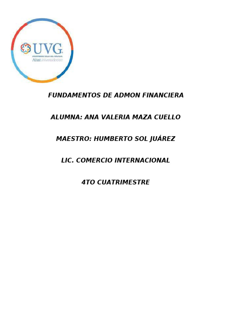 Fundamentos de Admon Financiera | PDF