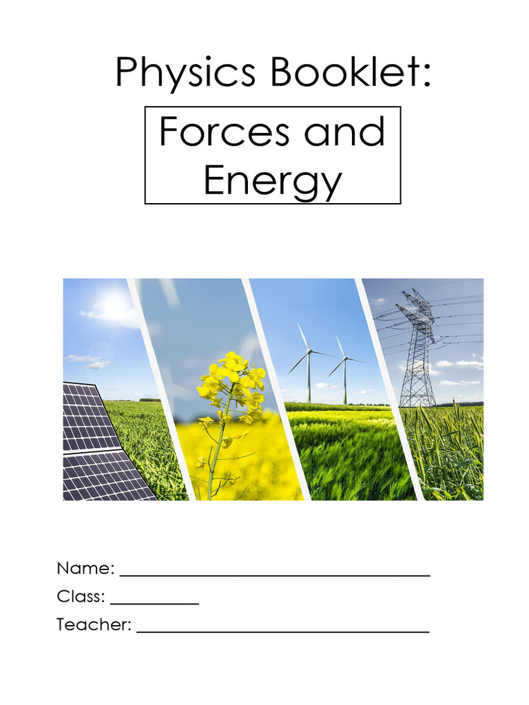 Physics Booklet Forces and Energy | PDF