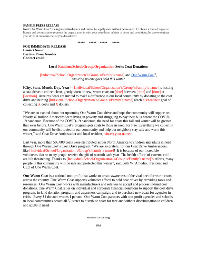 2020 General Press Release 2 | PDF