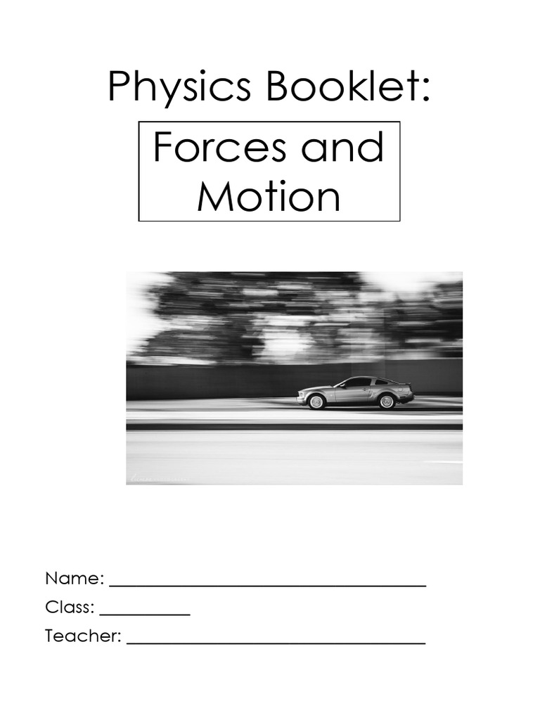 Physics Booklet Forces and Motion | PDF