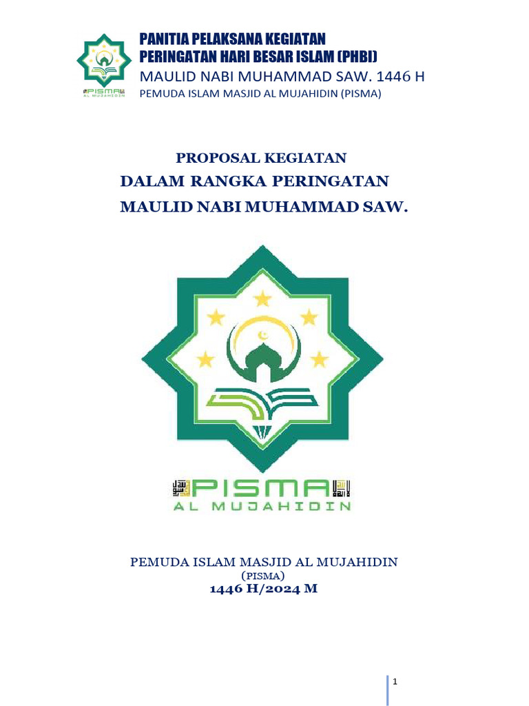 Proposal Maulid Nabi Muhammad 1446 H | PDF