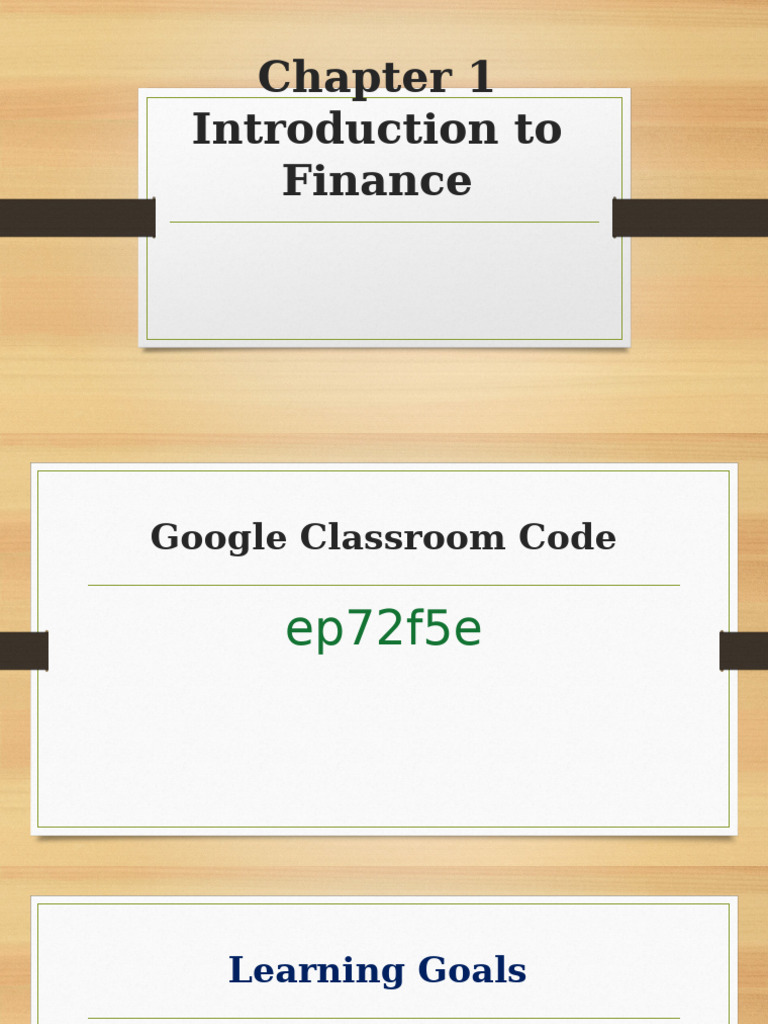 Introduction To Finance Slide 2 | PDF