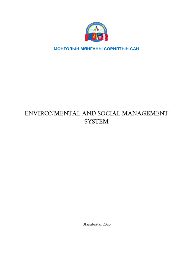 Mongolia ESMS | PDF