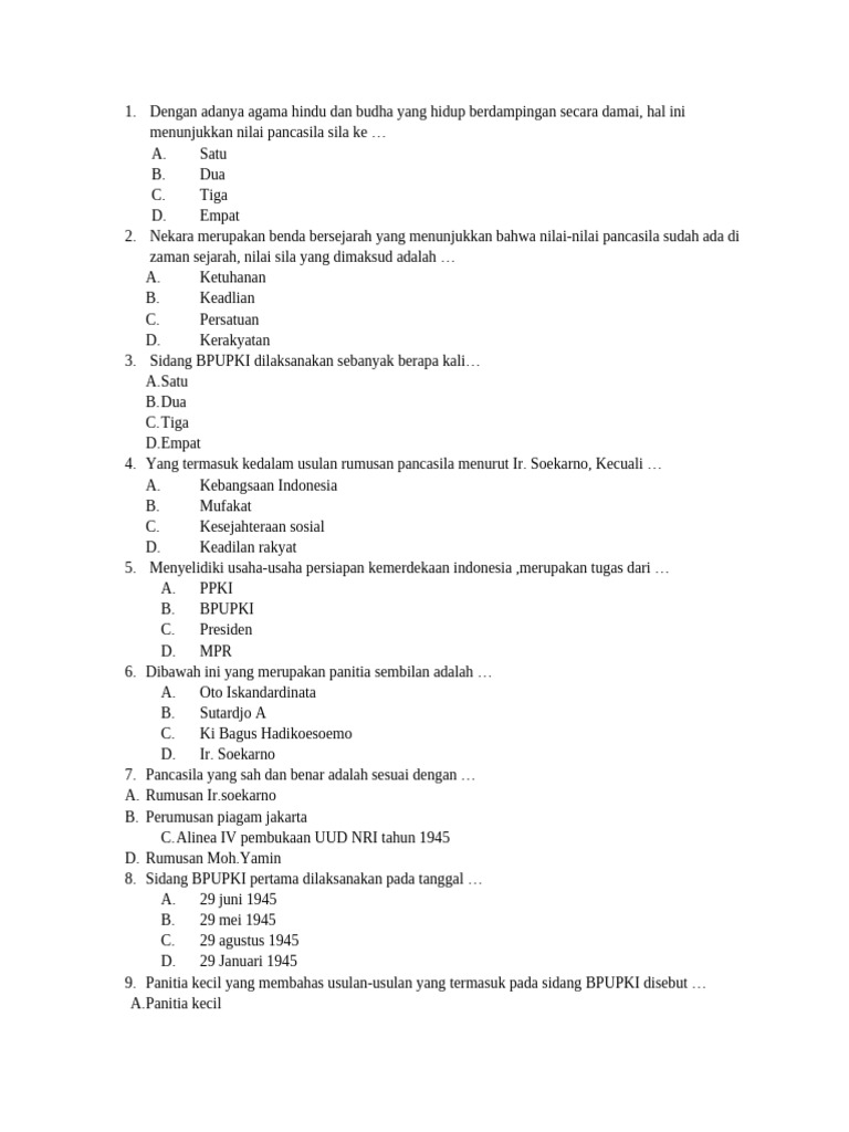 Soal PKN 7 Pat | PDF