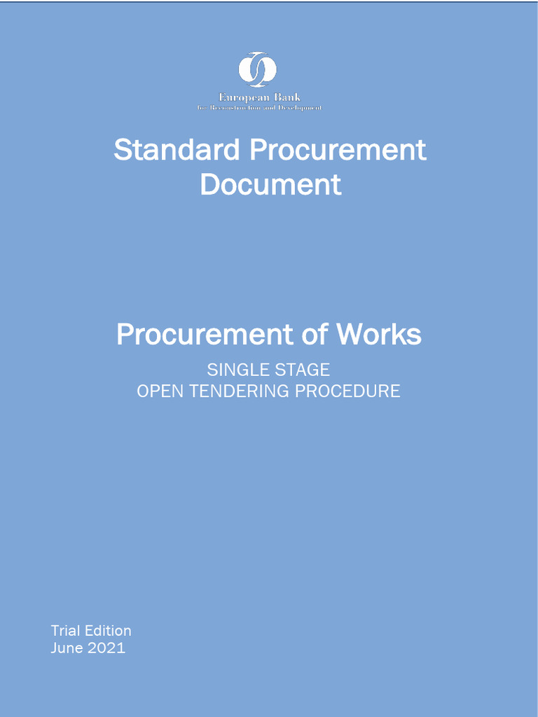 SPD Open Tender (Single Stage) WORKS June 2021 English FINAL | PDF