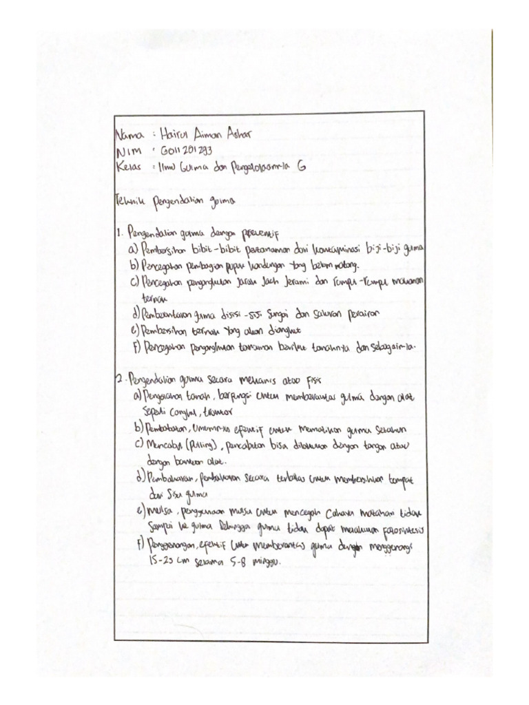 Hairul Aiman Ashar - G011201293 - ILMU GULMA G 2 | PDF