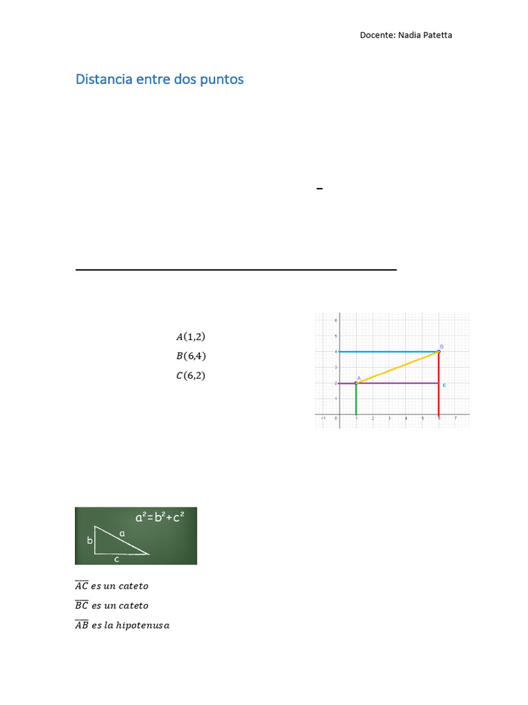 Distancia Entre Dos Puntos | PDF
