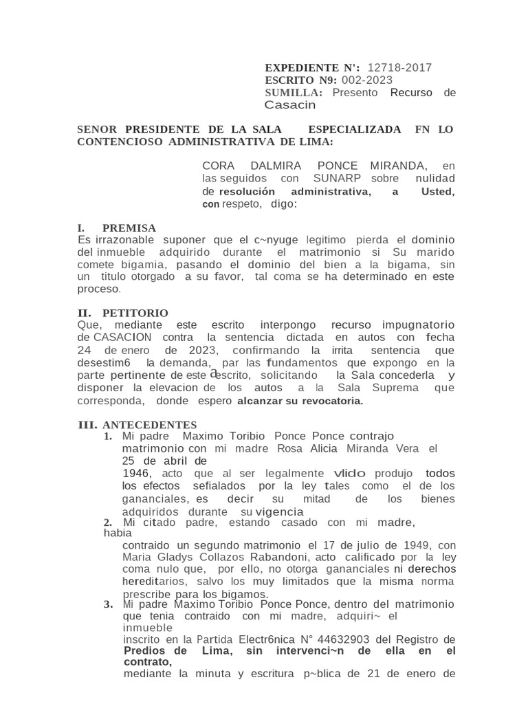 002-2023 - Recurso de Casación | PDF