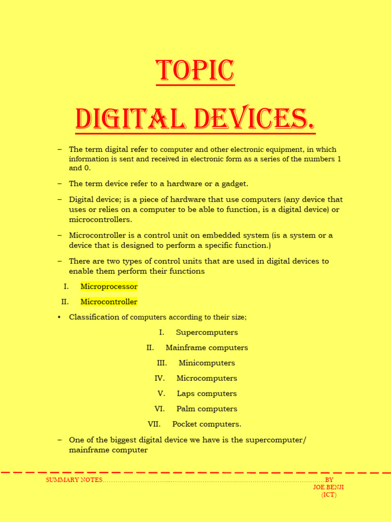 Notes - (1) Digital Devices | PDF
