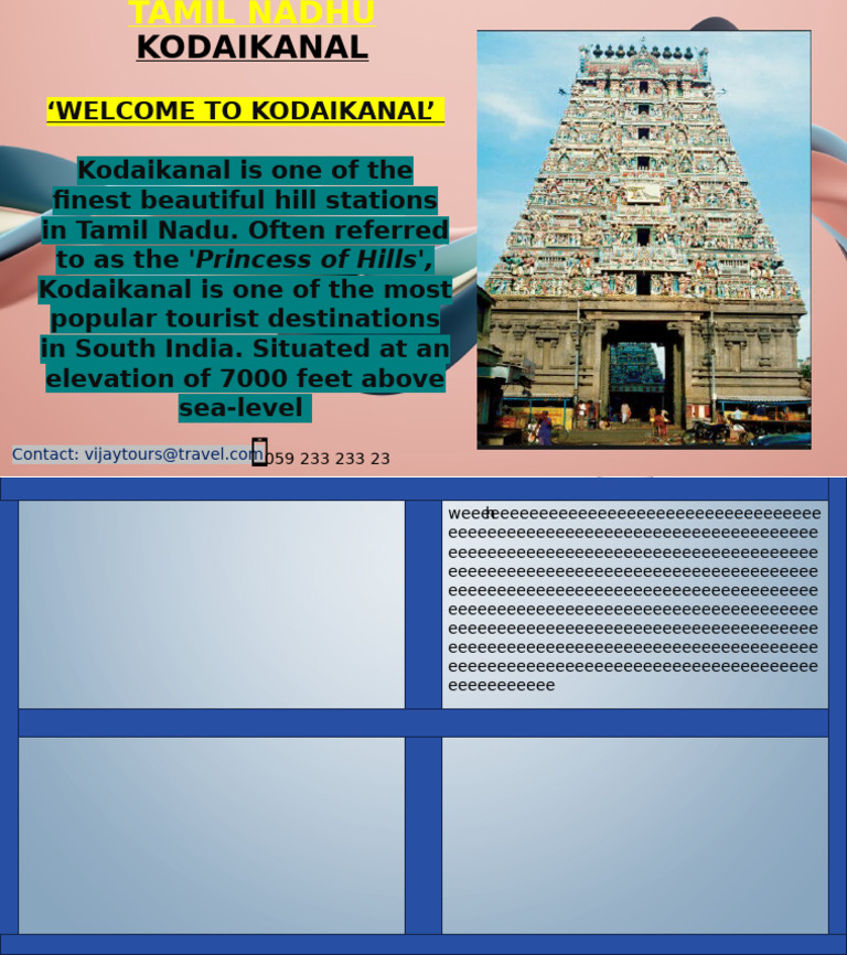 Tamil NADHU Kodaikanal | PDF