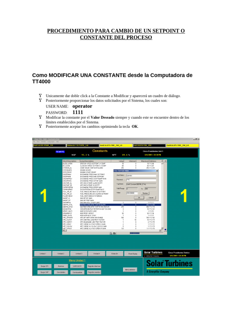 TT4000 Proc Cambio de Cte | PDF